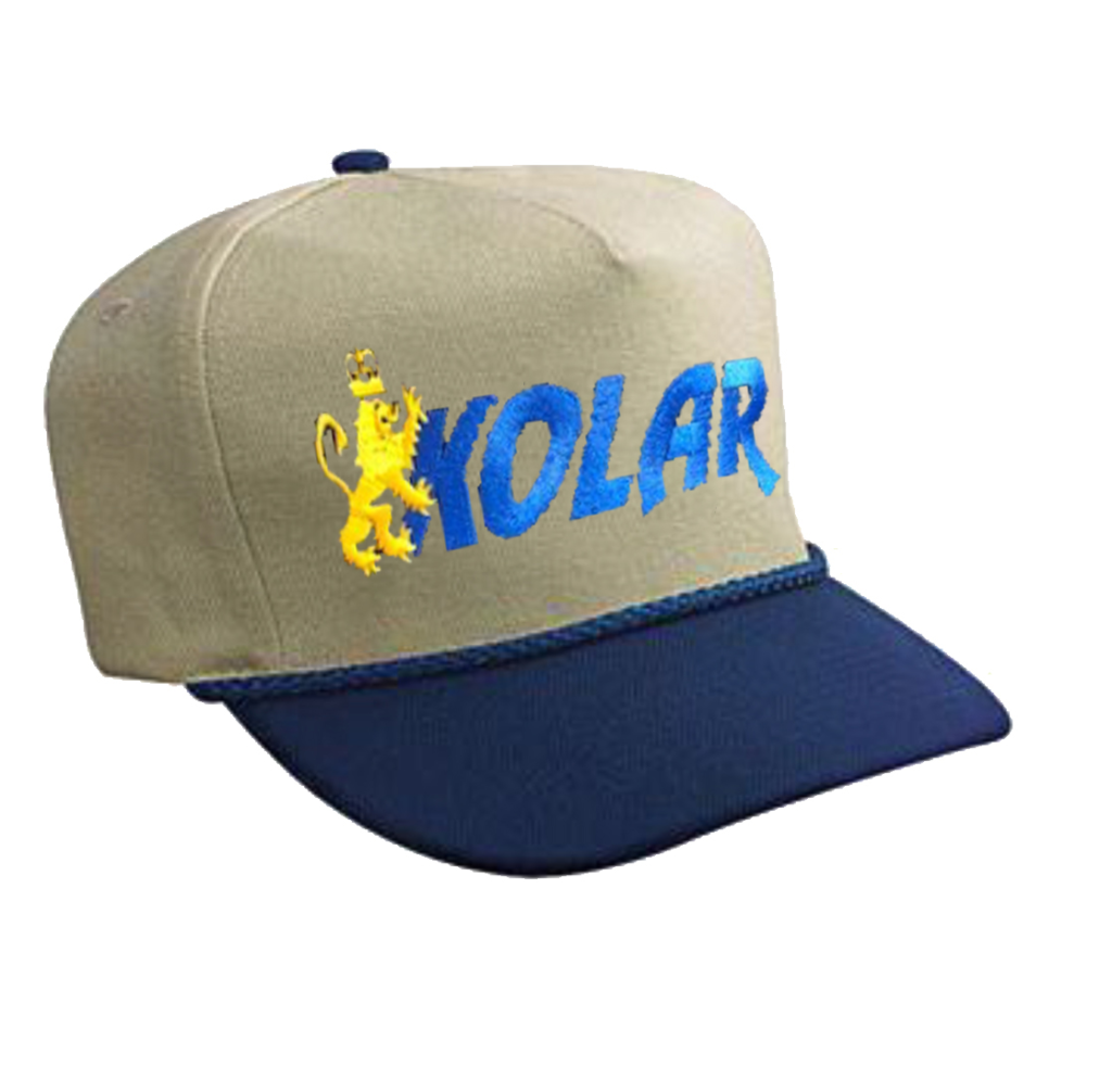 Kolar Truck Driver Khaki hat with Blue Bill and Cord - S and J Trophies